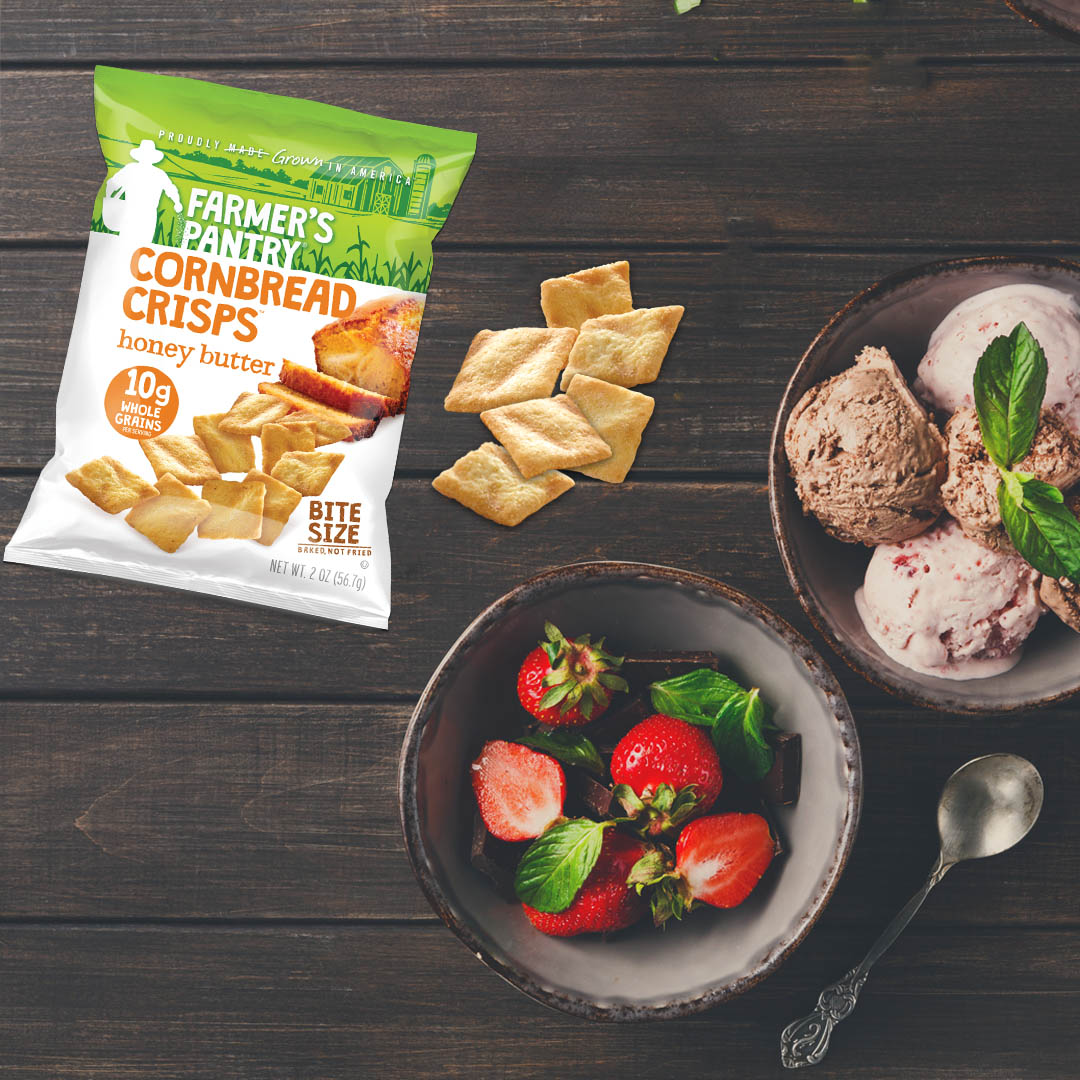 Honey Butter Bite Size Cornbread Crisps, 2 oz (8 Pack) – Farmer's Pantry