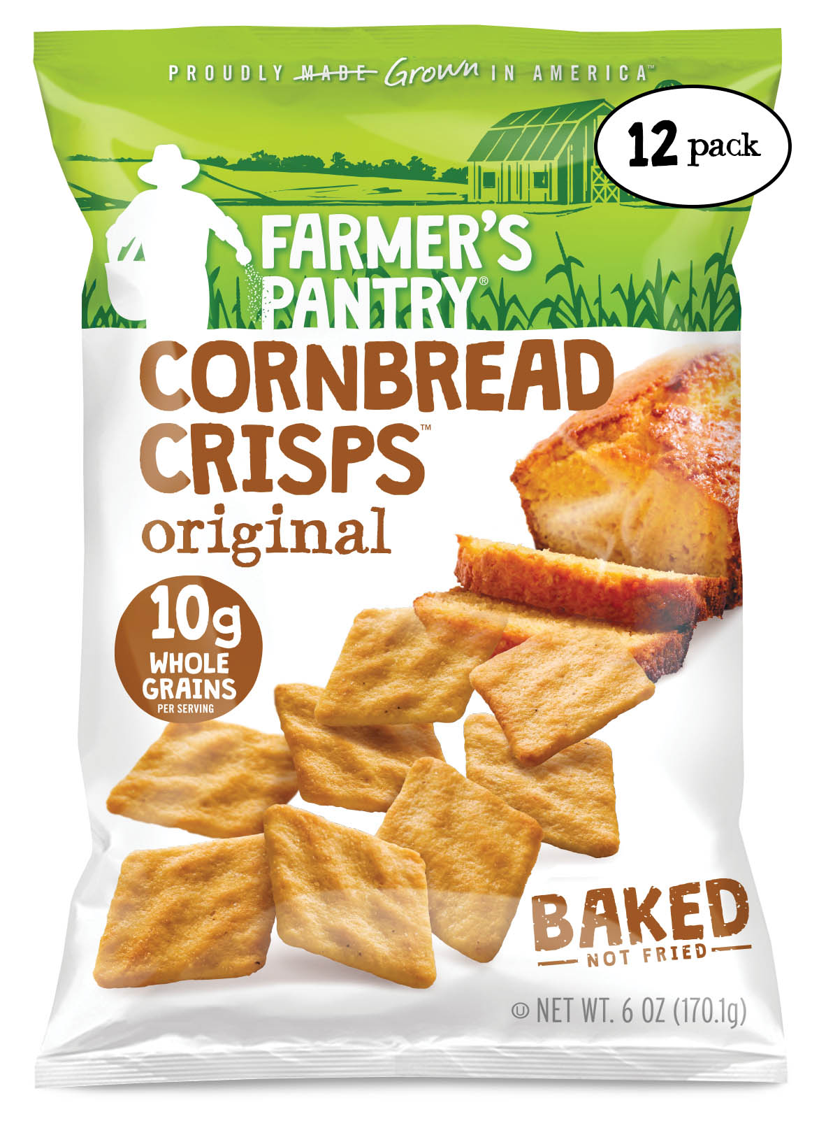 Original Cornbread Crisps, 6 oz (12 Pack) – Farmer's Pantry