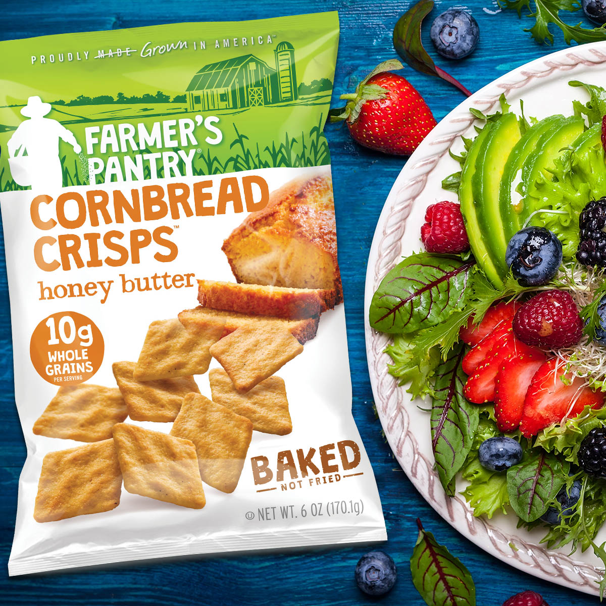 Original/Honey Butter/Jalapeno Cornbread Crisps Variety Pack, 6 oz (12 ...